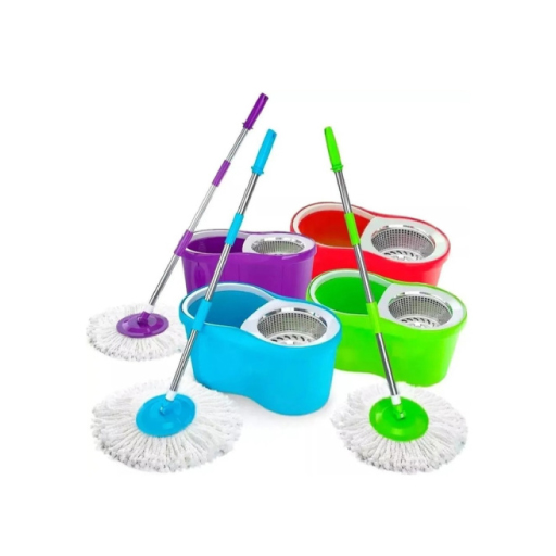 Mopa giratoria con cesta de acero inoxidable - Opaa!