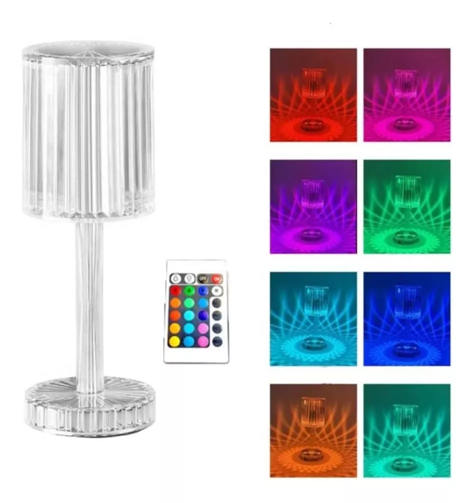 Lampara Portatil De Mesa Rgb Táctil A Control Remoto - Opaa!